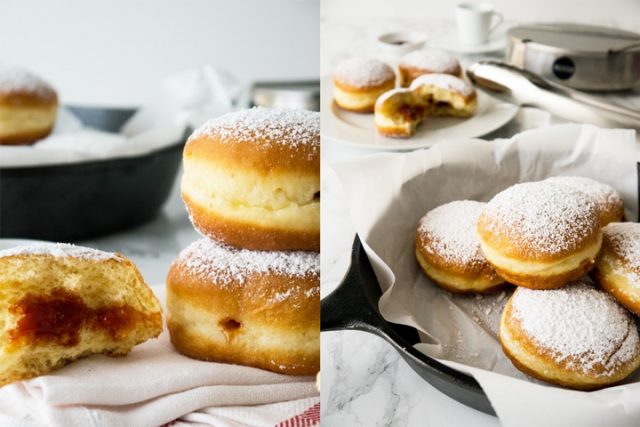 Jelly filled Donuts Recipe (Krapfen) | Plated Cravings