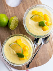 Vegan Breakfast Mango Rice Pudding with Coconut