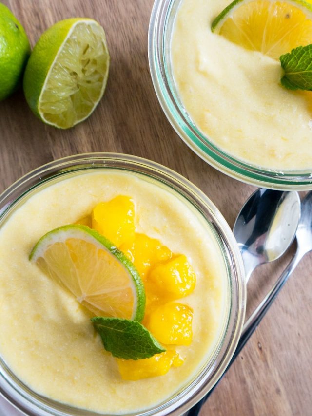 Vegan Breakfast Mango Rice Pudding with Coconut