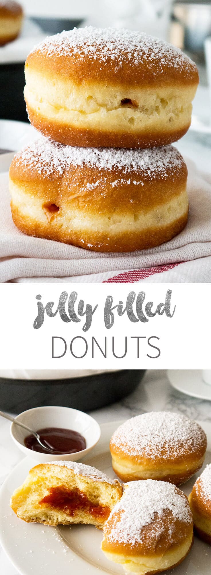 Jelly filled Donuts Recipe (Krapfen) | Plated Cravings