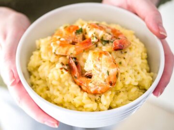 Saffron Shrimp Risotto (Risotto Milanese with Shrimps)