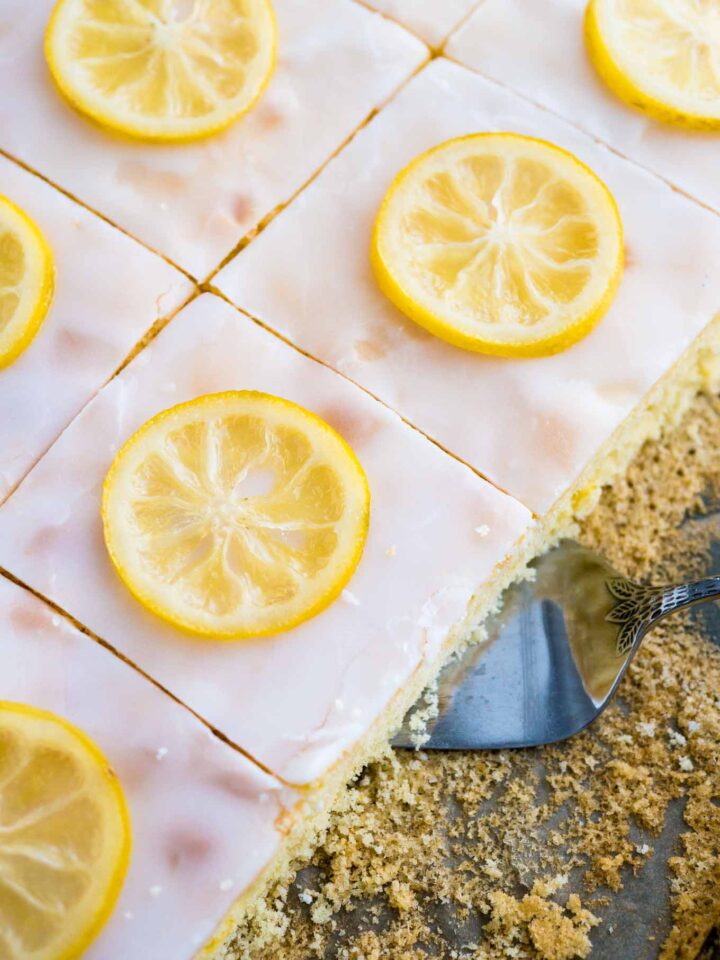 Easy Lemon Sheet Cake Recipe - Plated Cravings