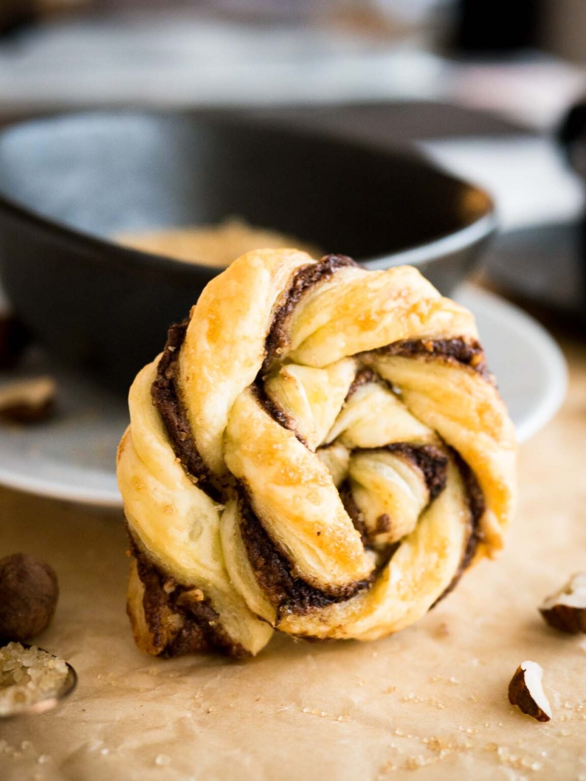 Easy Twisted Nutella Danish Recipe - Plated Cravings