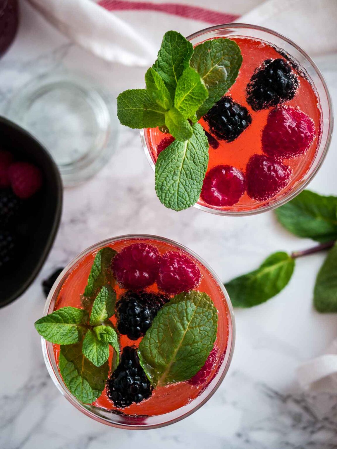 Sparkling Berry Champagne Cocktail - Plated Cravings
