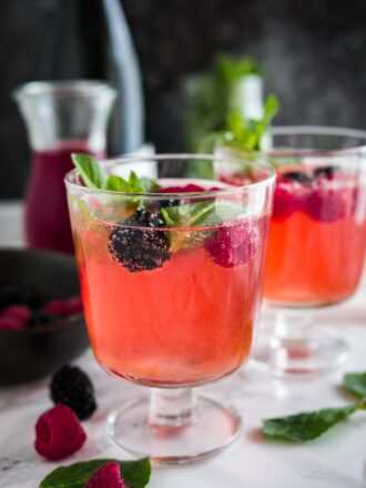 Sparkling Berry Champagne Cocktail - Plated Cravings