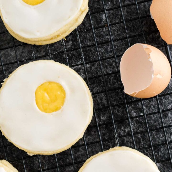 Easter Sugar Cookies (Egg-Shaped Lemon Sandwich Cookies)
