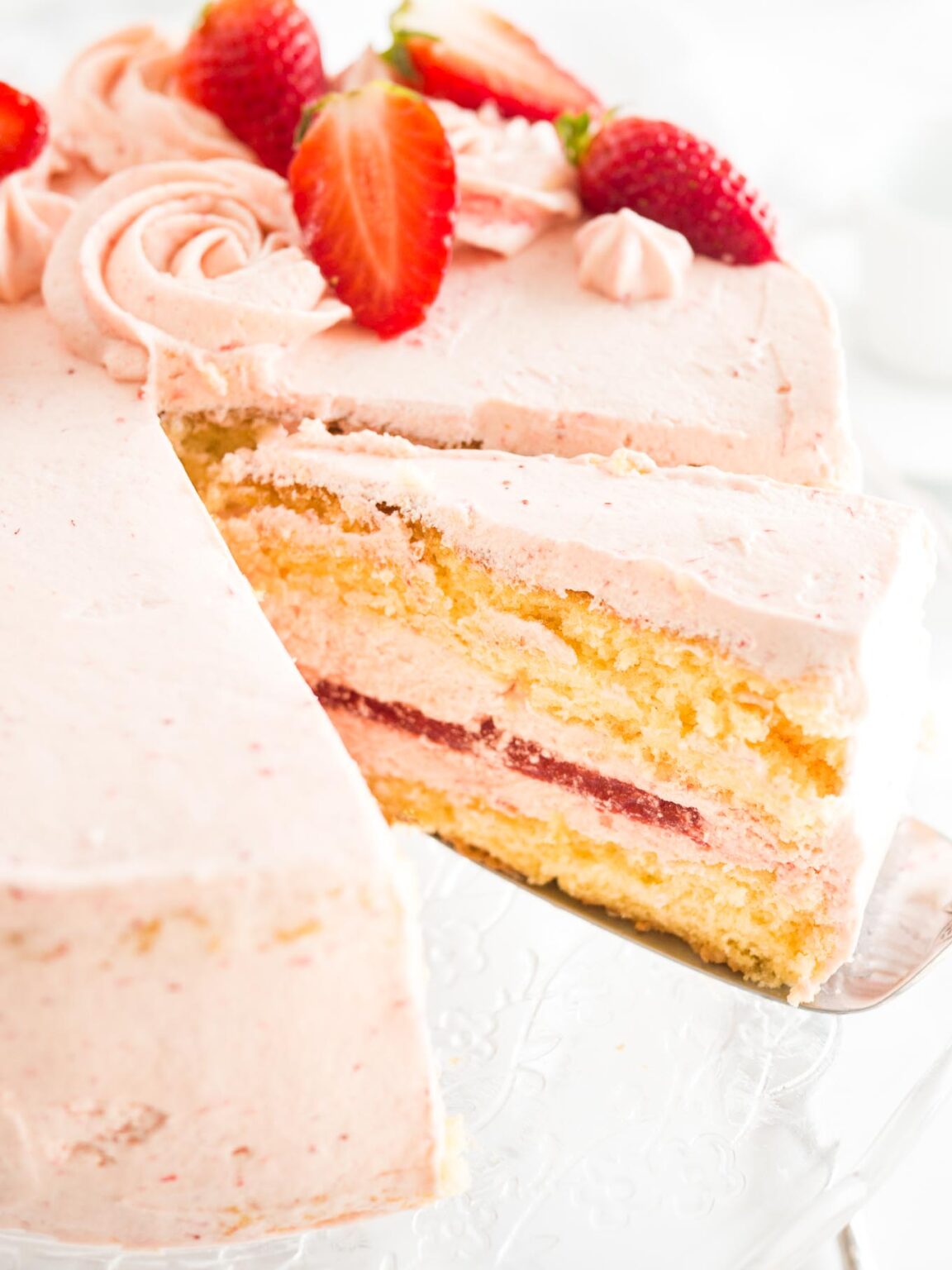Homemade Strawberry Cake {Fresh Strawberry Cake from Scratch}