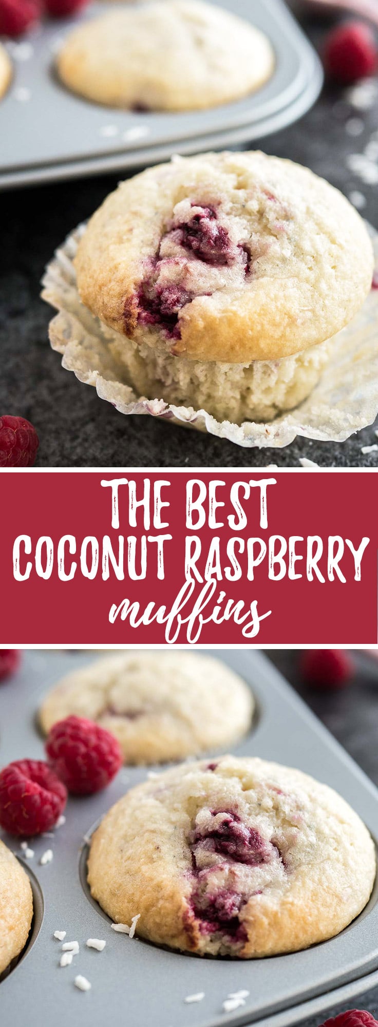 Coconut Raspberry Muffins - Plated Cravings