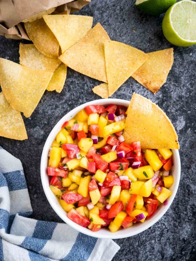 Fresh Tomato Salsa Recipe with Mango - Plated Cravings