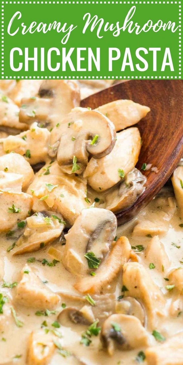 Chicken Mushroom Pasta {So creamy and easy!} - Plated Cravings