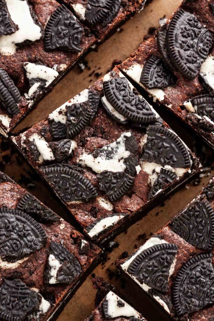 Oreo Brownies (Made fom Scratch) | Plated Cravings