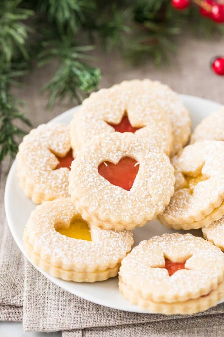 Traditional Linzer Cookies - Plated Cravings